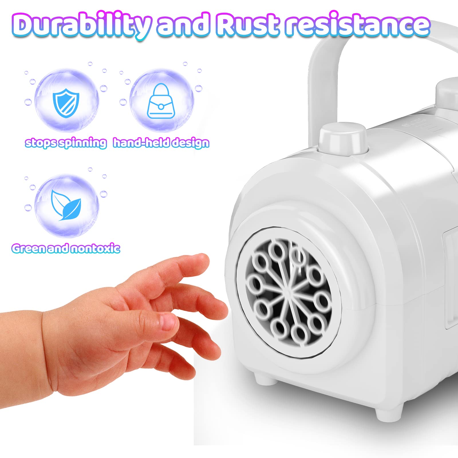 Bubble Machine Durable Automatic Bubble Maker,8000+ Bubbles for Kids Boys Girl Bubble Maker Bubble Toys for Indoor Outdoor Parties(White Mailbox)