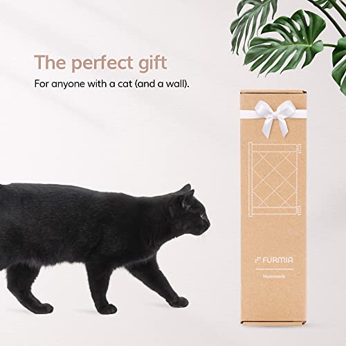 Furmia Cat Wall Hammock, Cat Wall Shelves, Cat Wall Furniture, Cat Wall Bed, Modern Wall Mounted Cat Shelves for Cats up to 40 lbs