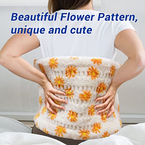 Heating Pad for Back Pain Relief- Ultra Soft Sherpa Heating Pad, XL King Size 12" x 24", with Moist & Dry Heat Options,12 Heat Levels & 1-24H Auto Off for Neck, Shoulder, & Sore Muscle Relief