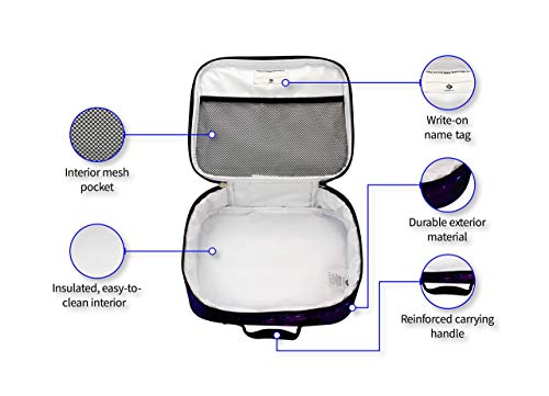 Fenrici Galaxy Kids Backpack and Lunchbox Bundle for Girls, Boys, Teens (Galaxy Purple)