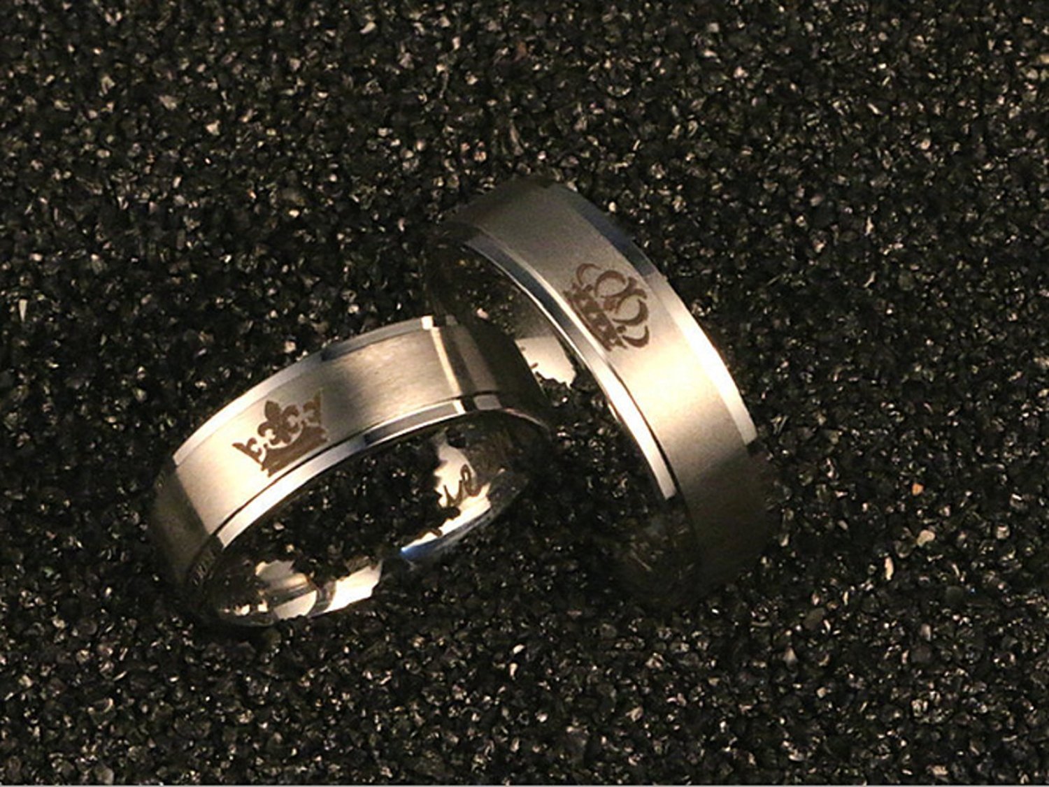 Blowin Her King Silver Stainless Steel Wedding Band Anniversary Engagement Promise Ring 6mm (His Size 8)