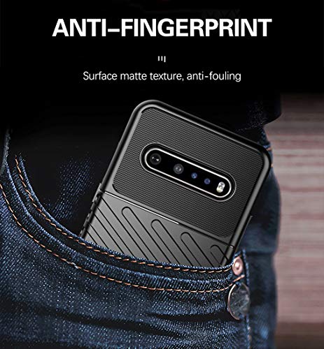 Sucnakp for LG V60 Thinq Case LG V60 Case Shock Absorption Anti Scratch Heavy Duty Durable Drop Protection Cell Phone Cover for LG V60 Thinq(LT Black)