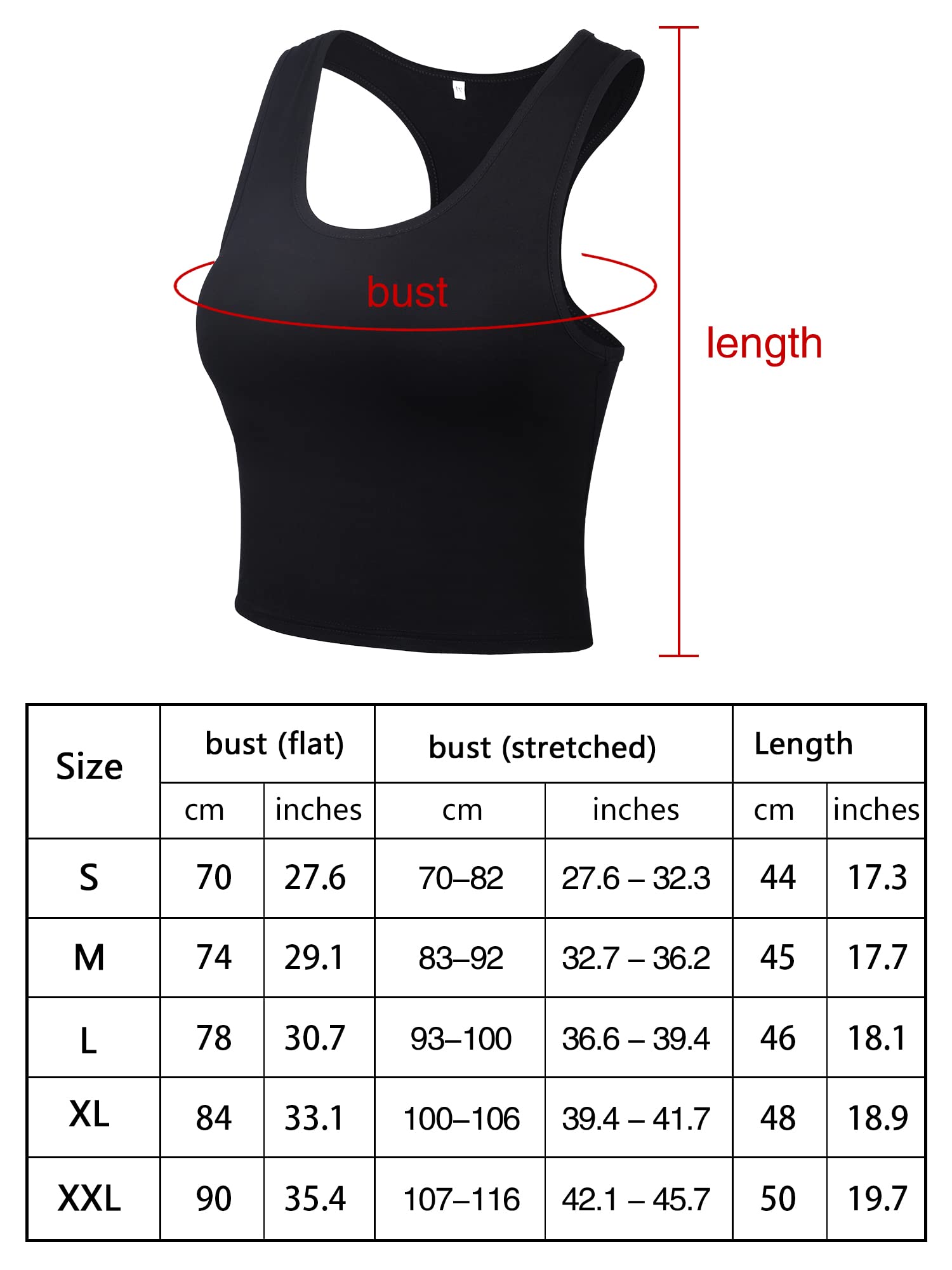 Boao 4 Pieces Basic Crop Tank Tops Sleeveless Racerback Crop Top for Women (Black, White, Army Green, Coffee, Small)