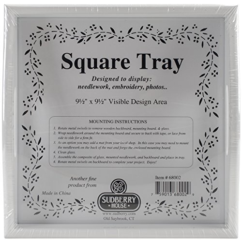 Sudberry House 68002 Small Square Tray, 10 x 10, White