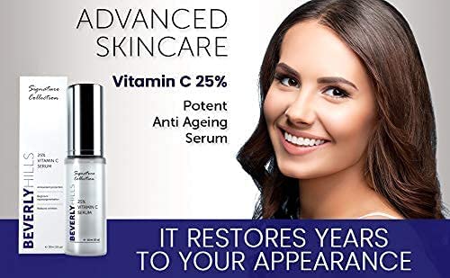 Beverly Hills Vitamin C Serum for Face, Unisex, Skin Serum, Hydrating and Protective, Soothes Irritation, 25% Vitamin C, 1 oz
