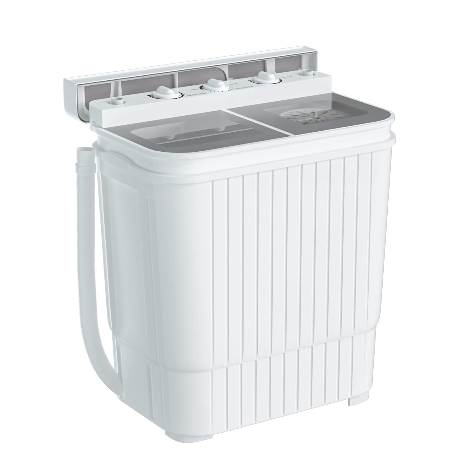 Bonusall Portable Washing Machine Compact, Small Clothes Washing Machine, 14.5 lbs Mini Washer and Dryer Combo, Twin Tub Compact Washer Machine with Spin Dryer, Built-in Gravity Drain for Apartments, Dorms, Camping, RV (Blue)