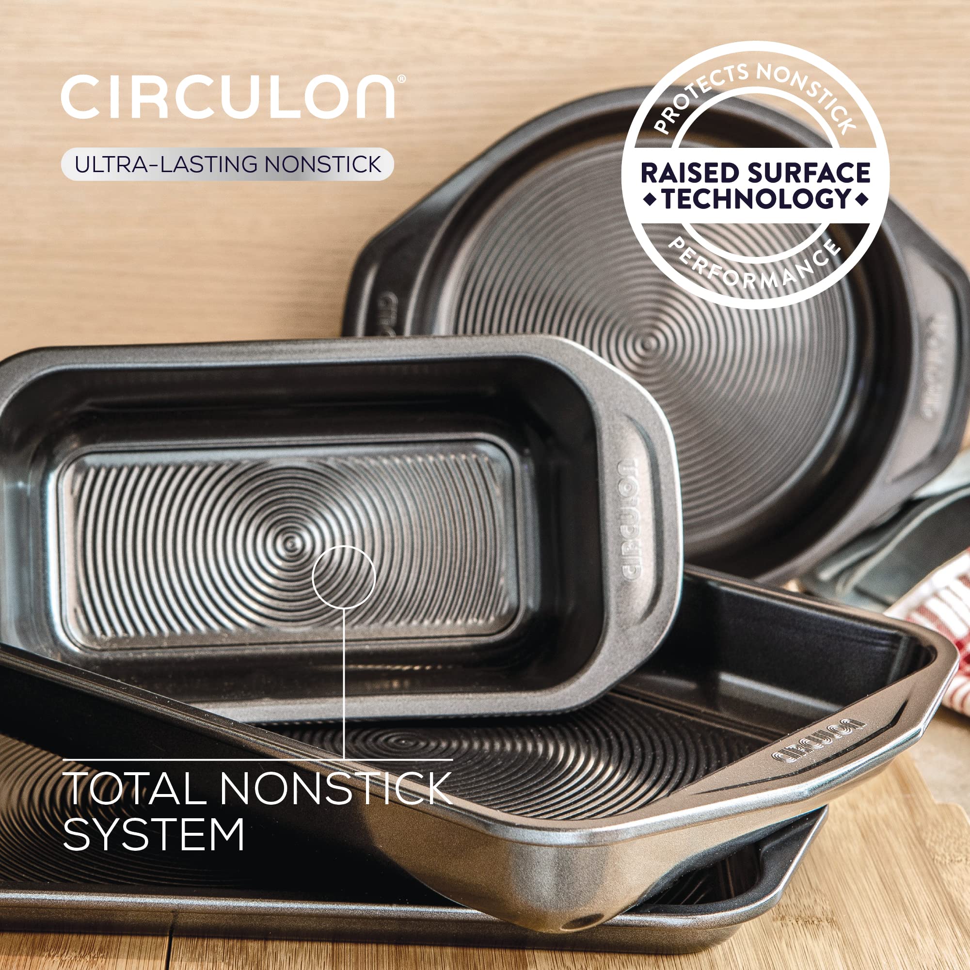 Circulon Ultimum Mini Oven Tray Non Stick - 17.3 x 14.4cm Baking Tray with Large Handle, Durable Carbon Steel, Freezer & Dishwasher Safe Bakeware, Black