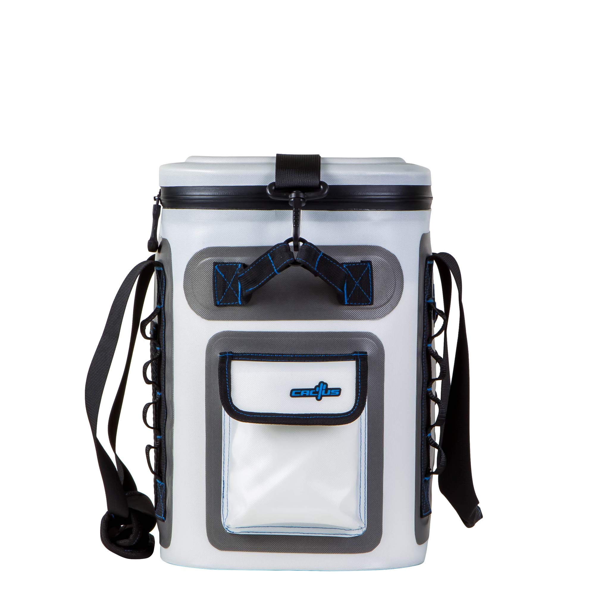 CACTUS Mojave 23 Party Kit - Insulated Soft Cooler/Non-Permeable/Long Lasting Cold Tech + Free Bonus Items: Soft Cold Pack, Neo Drink Holders, Stainless Opener w/Magnetic Front Panel (Curacao Blue)