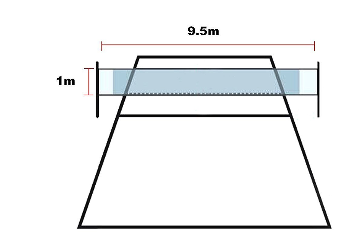 Boshen 32x3FT Standard Volleyball Net with Steel Cable Replacement Netting System