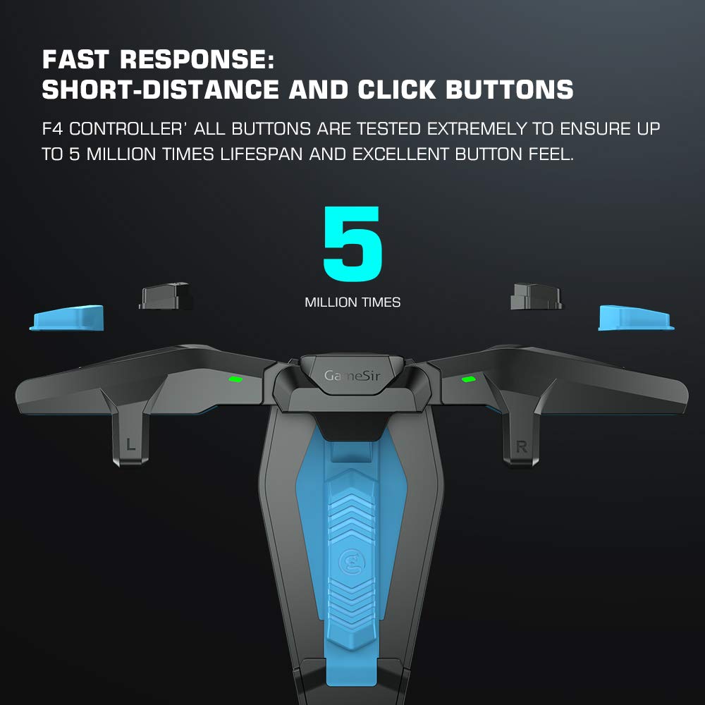 GameSir Mobile Game Controller F4 Falcon, Zero Latency Foldable Gaming Trigger, Plug and Play Mobile Trigger for Pubg, Knives Out, Rules of Survival, Call of Duty for Android and iOS Phone