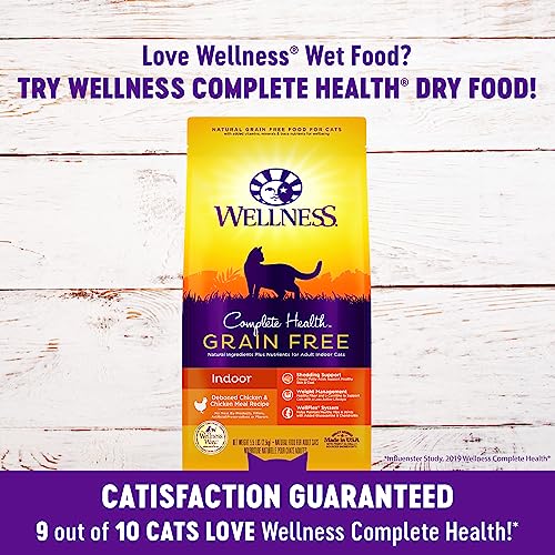 Wellness Complete Health Grain Free Canned Cat Food, Chicken Pate, 3 Ounces (Pack of 24)