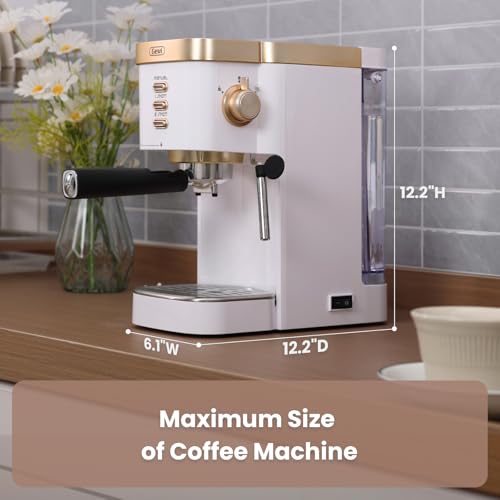 Gevi Espresso Machine 20 Bar High Pressure,Compact Espresso Machines with Milk Frother Steam Wand,Cappuccino & Latte Maker with Volume Control for Home,Espresso Maker,Gift for Coffee Lover