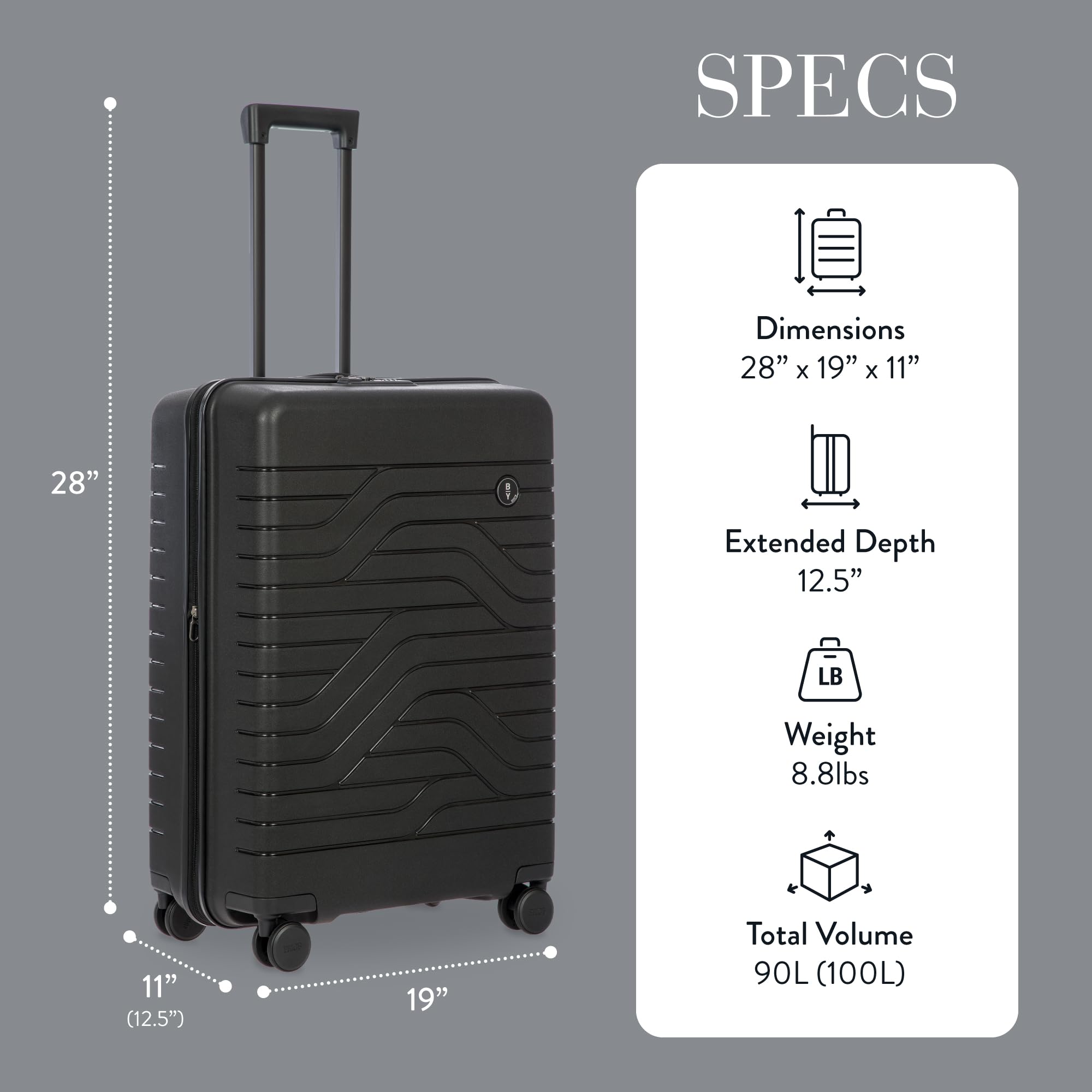 Bric's 28" Expandable Spinner Suitcase - Travel Luggage with TSA-Approved Lock and Hard Shell Exterior - B|Y Ulisse - Electric Blue