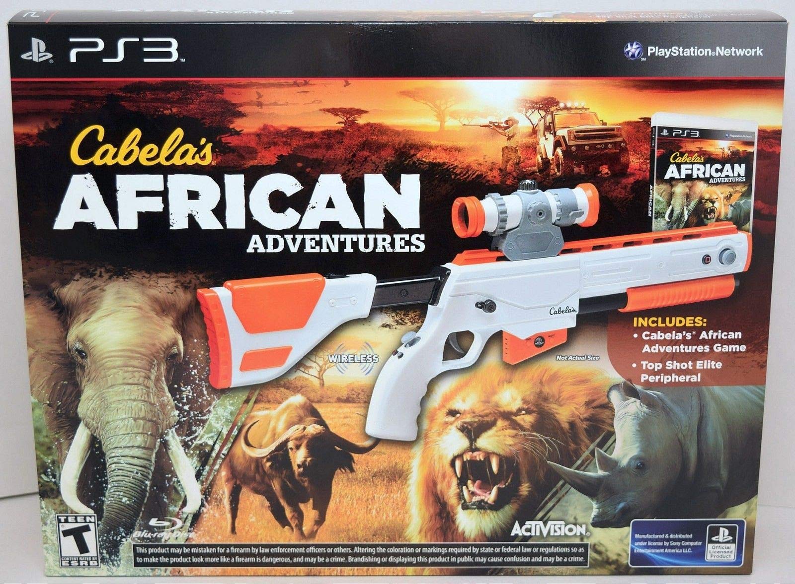 Cabela's DOUBLE GUN BUNDLE Shadows of Katmai + PS3 African Adventures Game for Sony Playstation 3