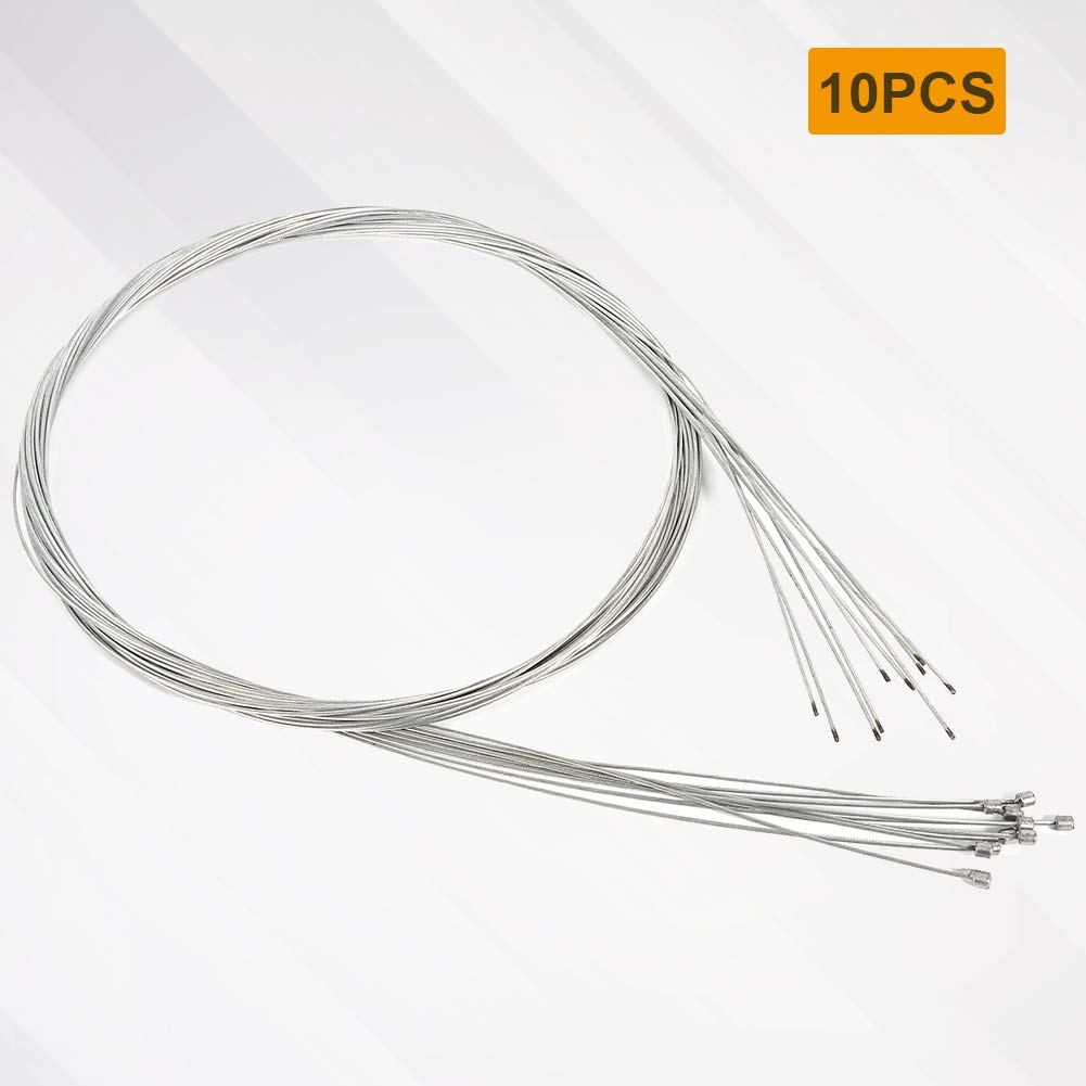 CHICIRIS Bike Derailleur Cable, Silver Cable Strong Slick Cable Practical Cable, for Speed Control System of Mountain Bike Road Bike City Bikes Folding Bike