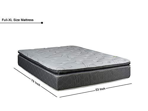 Greaton Medium Plush Foam Encased Hybrid Pillowtop Innerspring Fully Assembled Mattress, Good for The Back, Full XL, Size