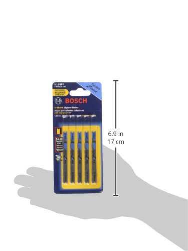 BOSCH U118EF 5-Piece 3-1/8 In. 14-18 Progressive TPI Flexible for Metal U-shank Jig Saw Blades