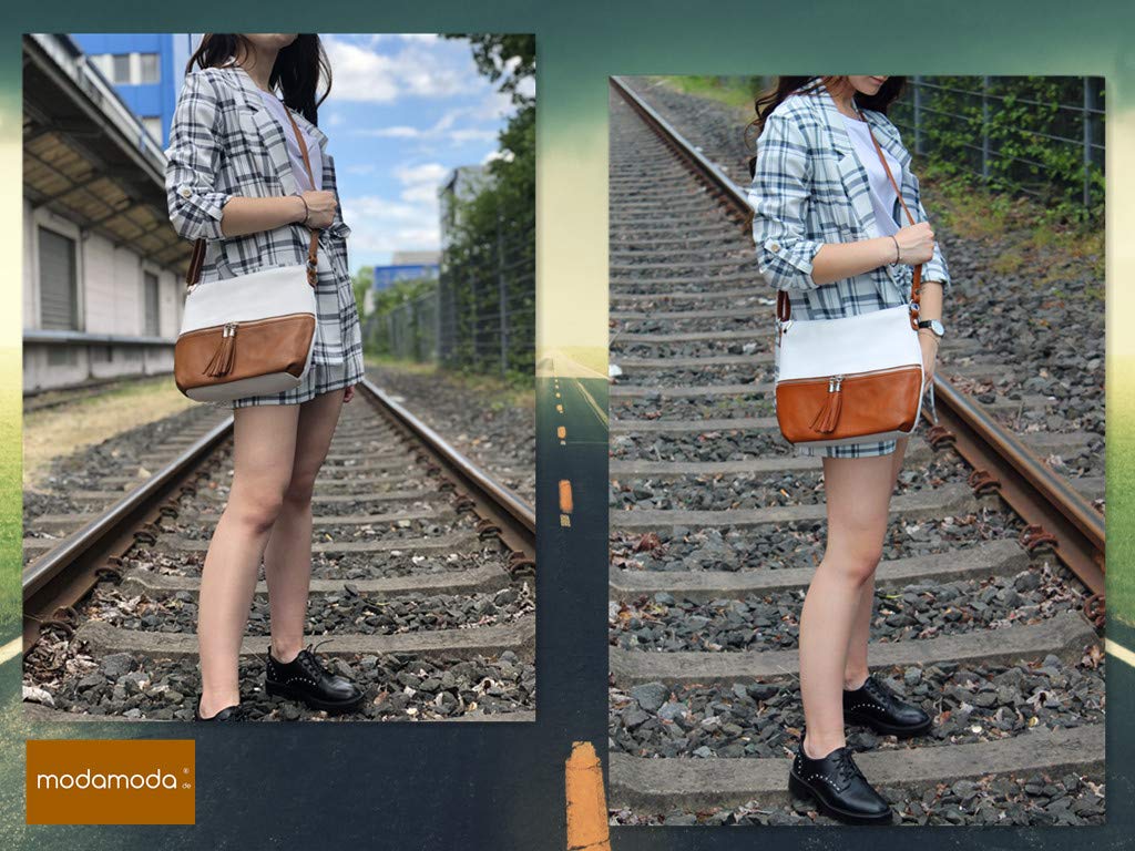 modamoda de - T159 - ital shoulder bag Shoulder bag made of leather, color: mustard yellow
