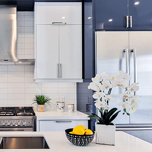 Cabinet Pulls Brushed Nickel, 25 Pack OYX Kitchen Cabinet Handles Modern Stainless Steel Kitchen Drawer Pulls, Kitchen Cabinet Hardware 3 3/4in Hole Centers