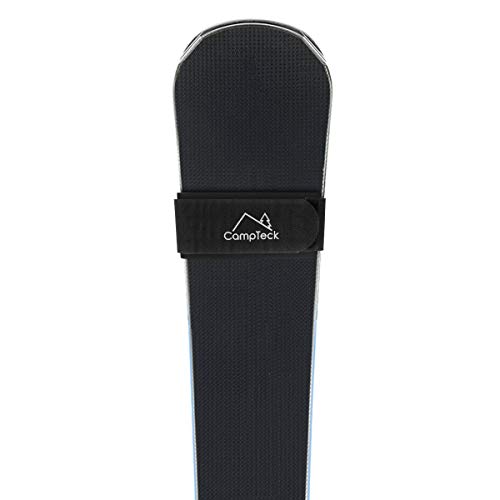CampTeck U6890 - Ski Straps, Ski Ties, Ski Bands - 1 Pair (2 straps) - Fasteners for Skis for Easy Carrying, Transporting, Travel and Storage - Black