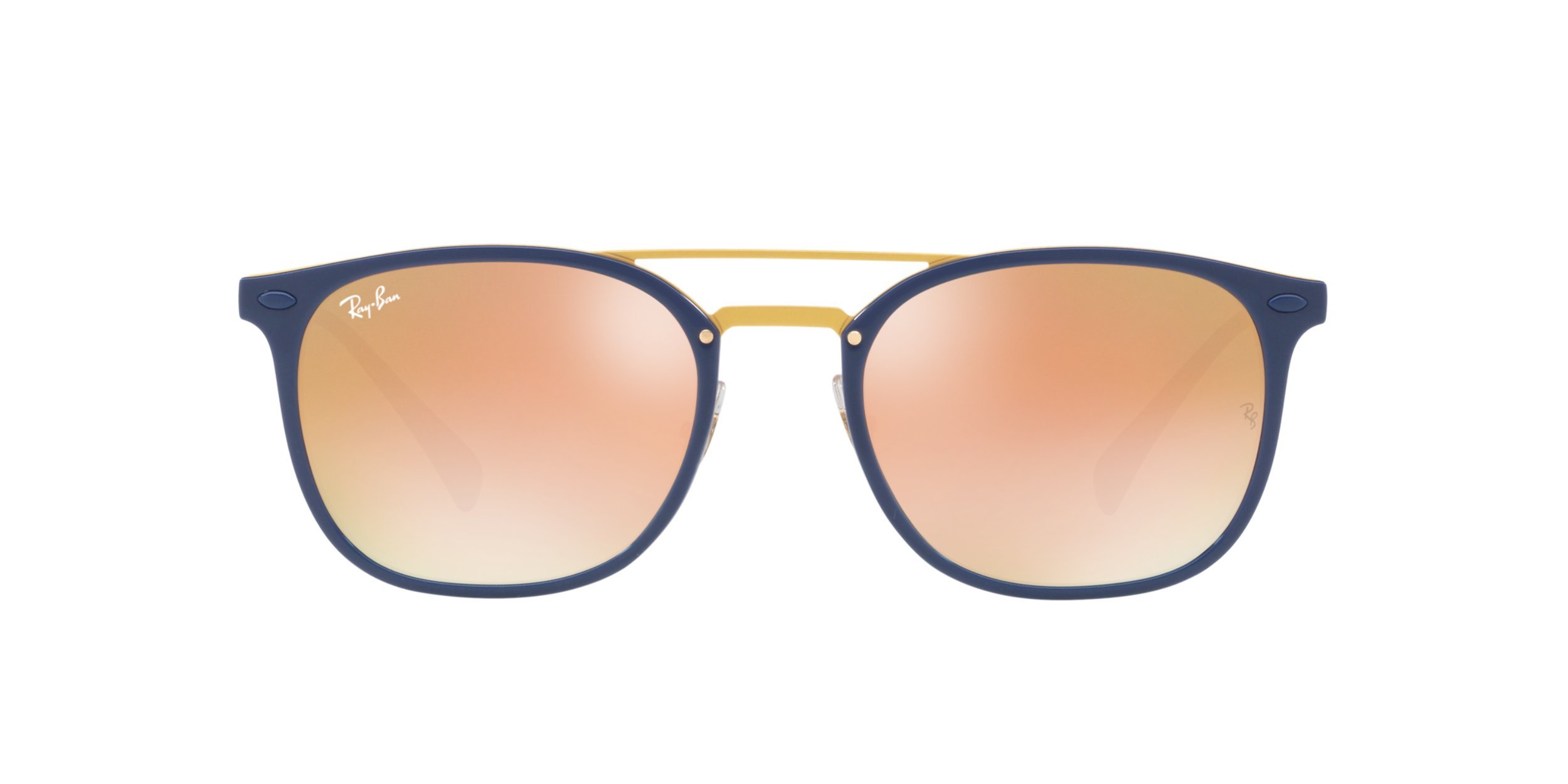 Ray-Ban Rb4286 Polarized Square Sunglasses, Blue/Green Gradient Brown Mirrored Pi, 55 mm