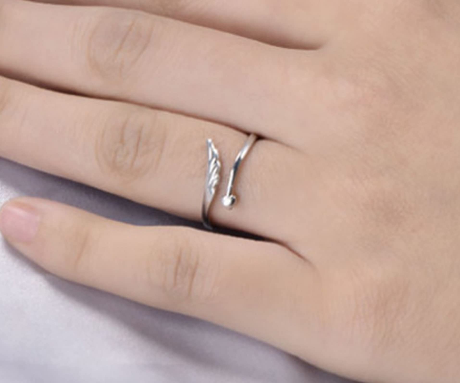 Caiyao 3pcs Sterling Silver Open Rings Set Finger Ring Joint Ring Toe Ring Beach Jewelry Gifts for Women Girls Adjustable