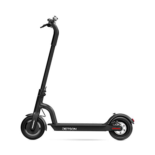 Jetson Eris Adult Electric Scooter - Includes Easy Folding Mechanism, LCD Display, Integrated Phone Holder, Reach Speeds up to 14 MPH, Range of up to 12 Miles, Ages 12+, Black, JERIS-BLK