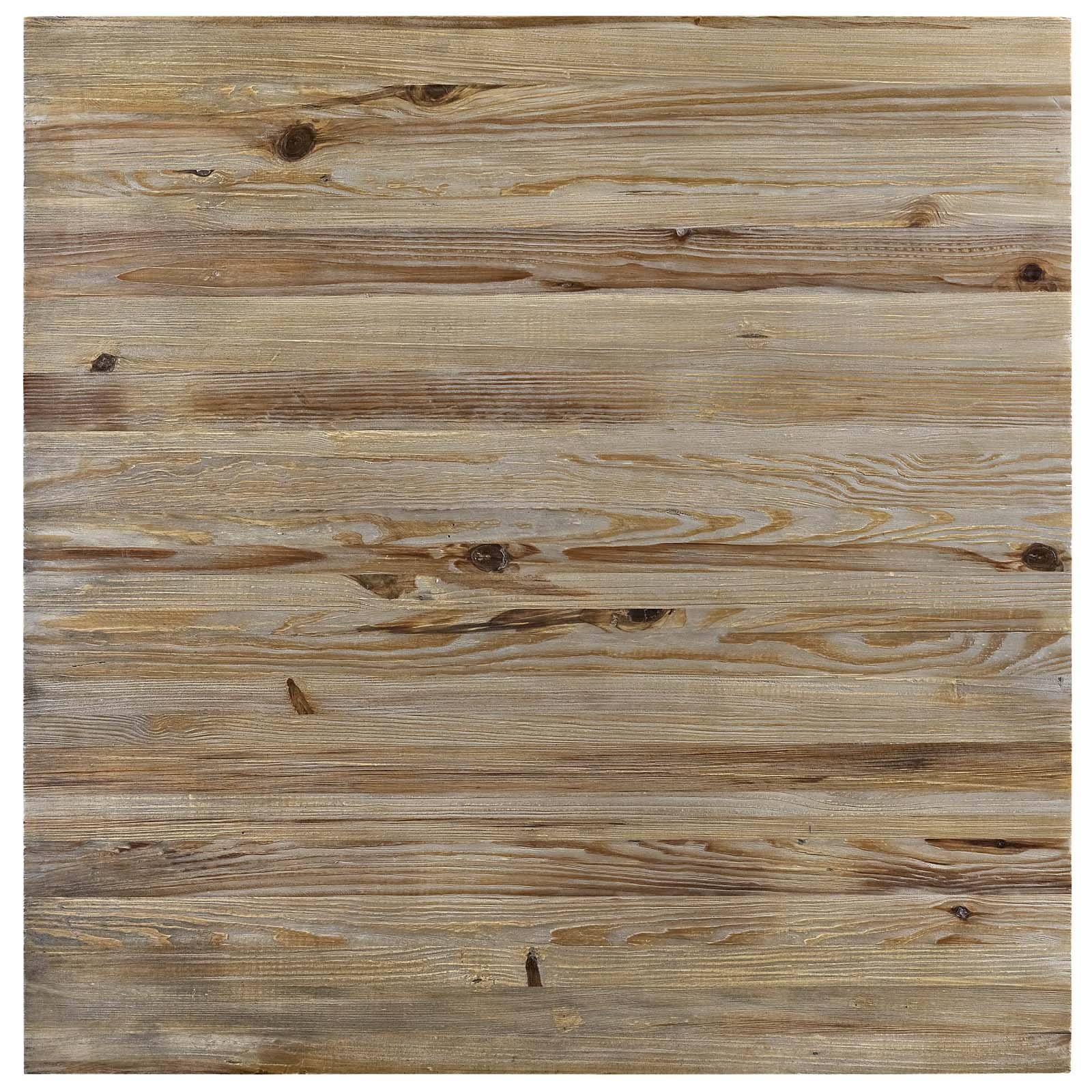 Modway Attune 43.5" Coffee Table With Solid Pine Wood Top In Brown