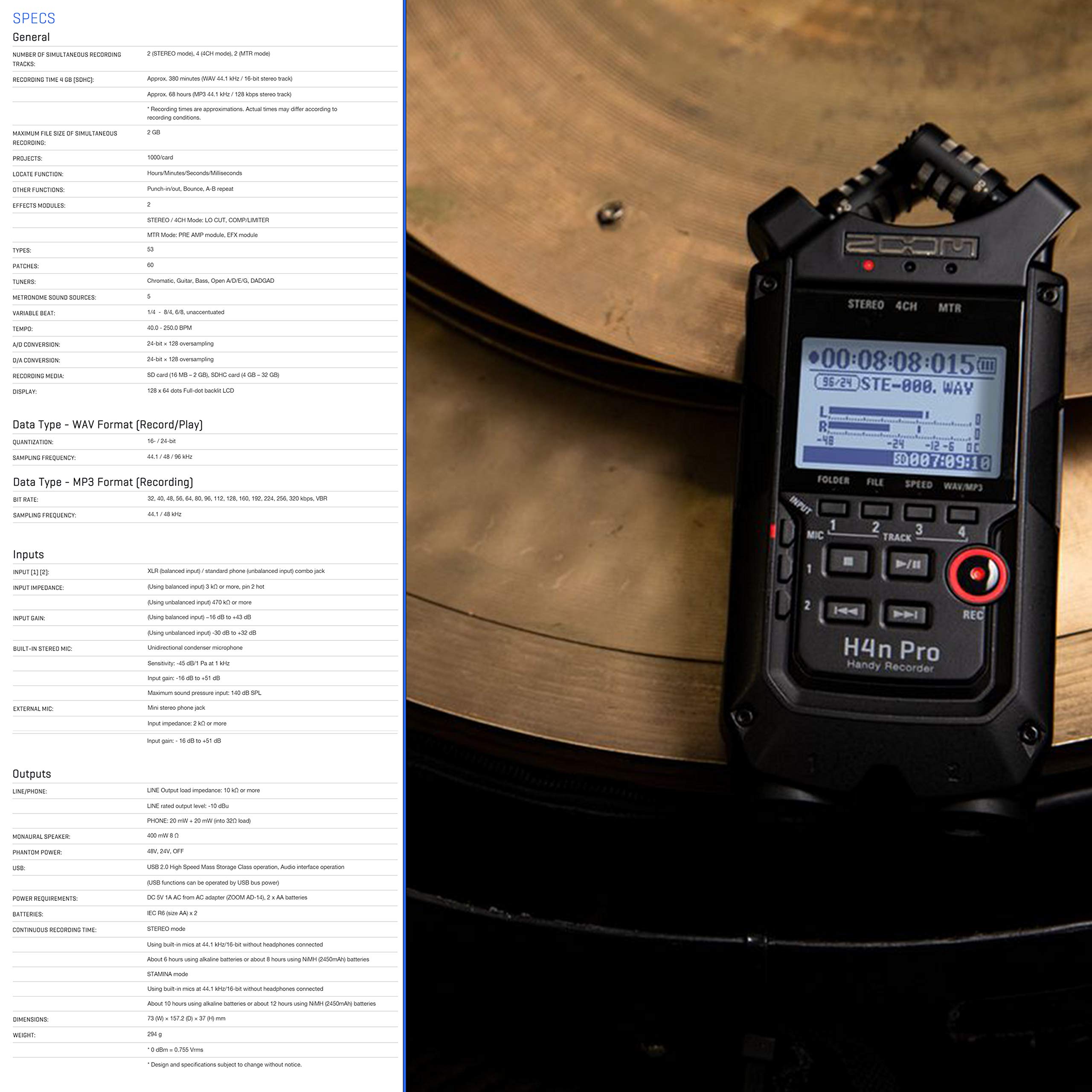 Zoom H4n Pro 4-Input / 4-Track Portable Handy Recorder with Onboard X/Y Mic Capsule (Black) + 32GB Memory Card + Professional Lavalier Condenser Microphone + 4 AA Batteries and Charger