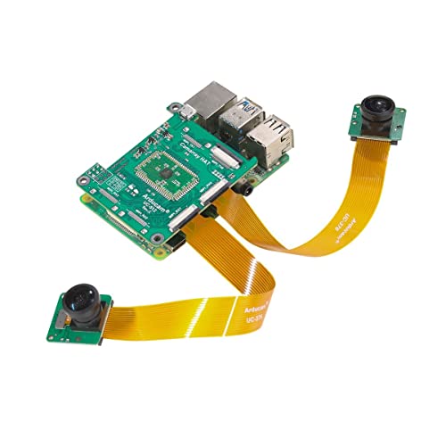 CBHIOARPD Arducam 8MP Synchronized Stereo Camera Bundle Kit for Raspberry Pi with Fisheye Lens