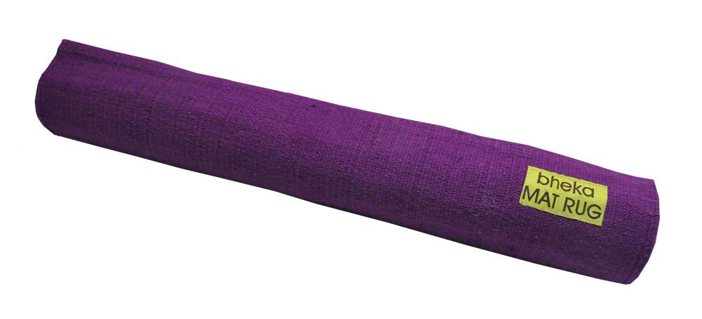 Bheka Cotton Yoga Mat Rug (Purple)
