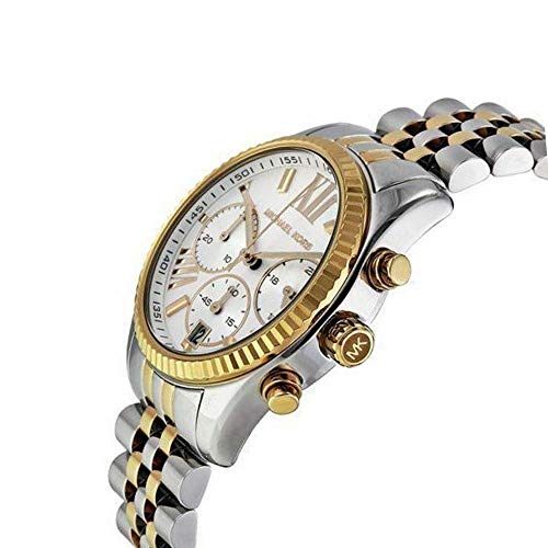 Michael Kors Women's Two Tone Lexington Watch, Silver/Gold, One Size