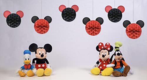 Mickey Birthday Party Decorations - Mickey Inspired Honeycomb Hanging Mouse Ears - Cartoon Mouse Birthday Decorations - 6 Mickey Honeycomb Balls by Jolly Jon (Honeycomb Only)