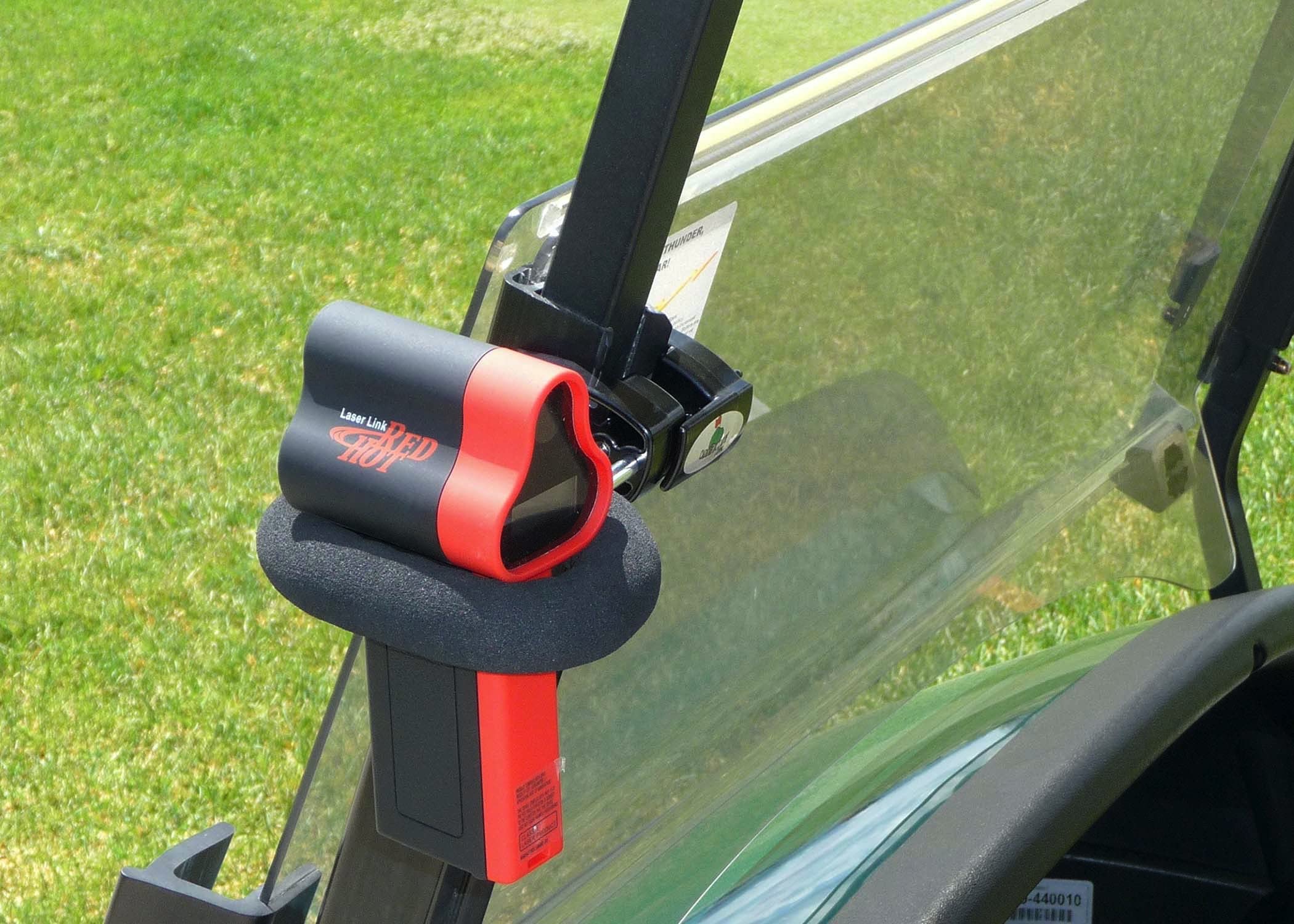 Caddie Buddy Golf Cart Mount/Holder for Laser Link Redhot, Switch Tour, RH2, Quickshot, Eagle Rangefinders.