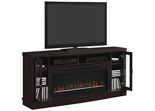 Classic Flame Hutchinson 70" Infrared Electric Fireplace Entertainment Center & 42" Linear Firebox - Oak Espresso, 42MM3115-PE91 & 42II042FGT