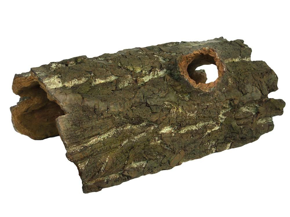 Weco 37788358: Wecorama Sleepy Hollows Silver Pine Bark Lodge Terrarium Ornament, XL