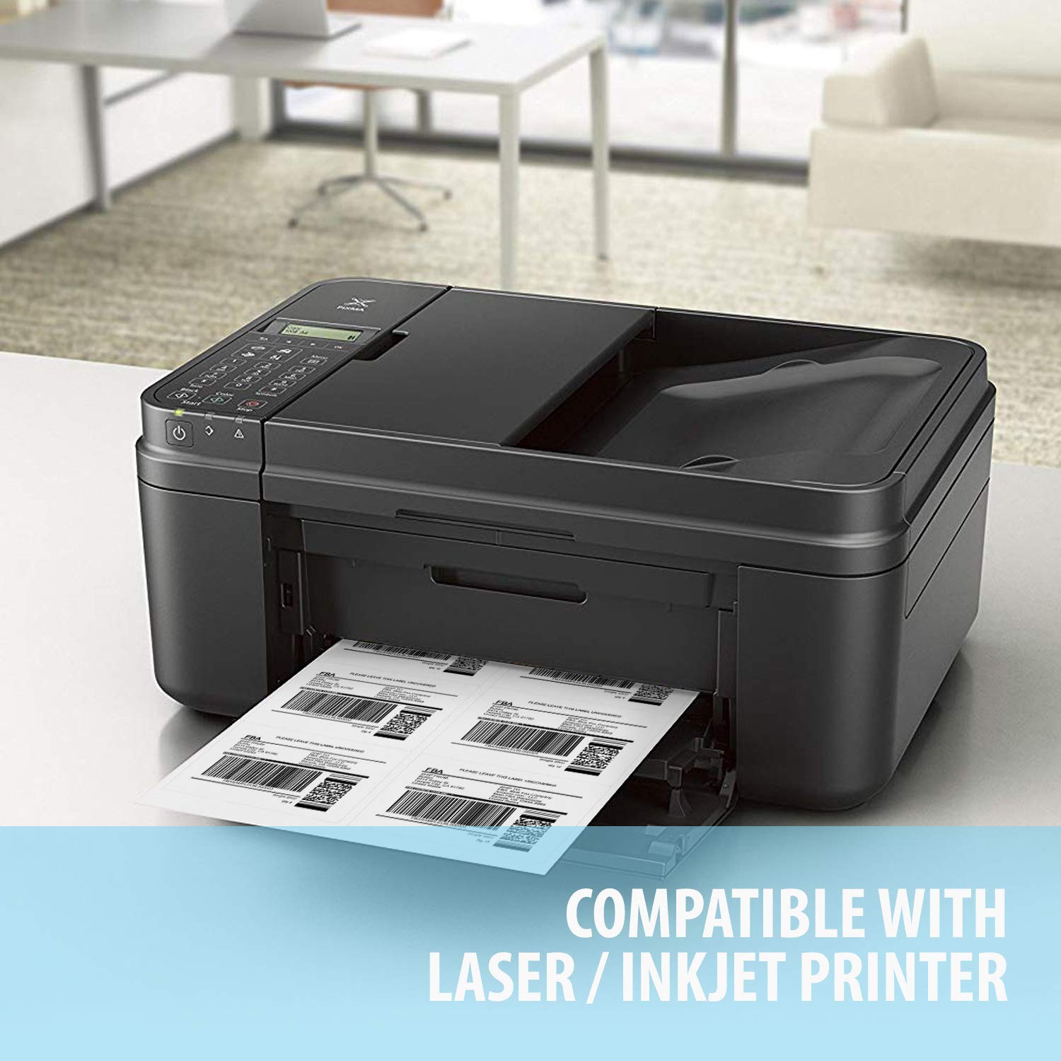 Buhbo 30-UP FBA Product Sticker Labels 1" x 2-5/8" Address Labels for Laser & Ink Jet Printers (100 Sheets, 3,000 Labels)