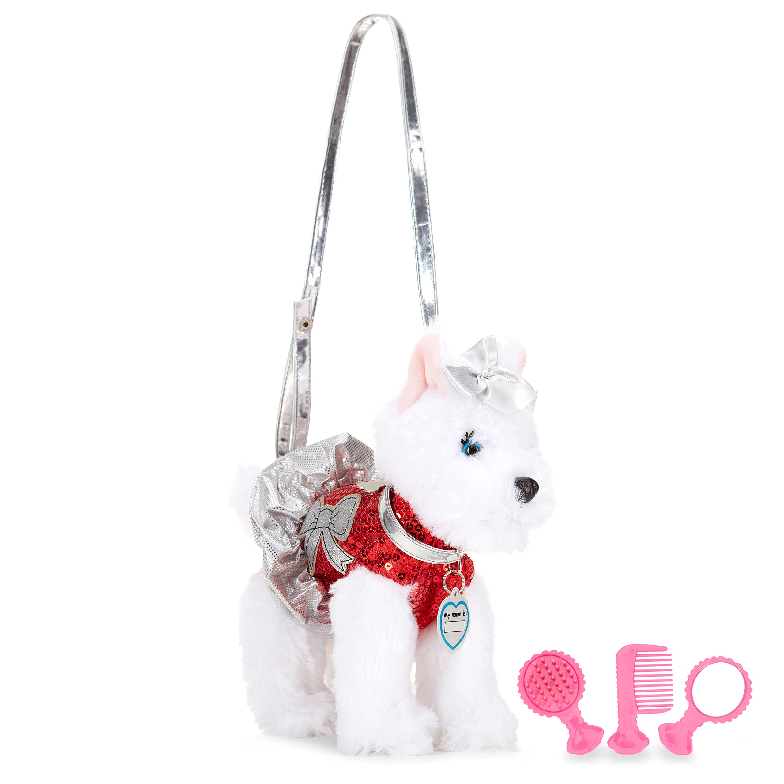 Cudlie Accessories SCOTTY WHT RD SEQ GLT BW AP SLV DT SCRCH, scotty with silver