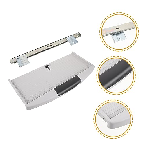 DOITOOL 1 Set Desk Tray Plastic Trays Office Desk Accessories Keyboard Tray Drawer Keyboard Slide Out Tray Keyboard Stand Keyboard Shelf Under Desk Sliding Bracket Computer Desk abs