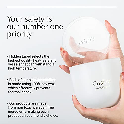 Hidden Label Healing Crystal Candle,2 Wood Wicks Scented Crackling Candles, Meditation Healing Candles with Crystals Inside