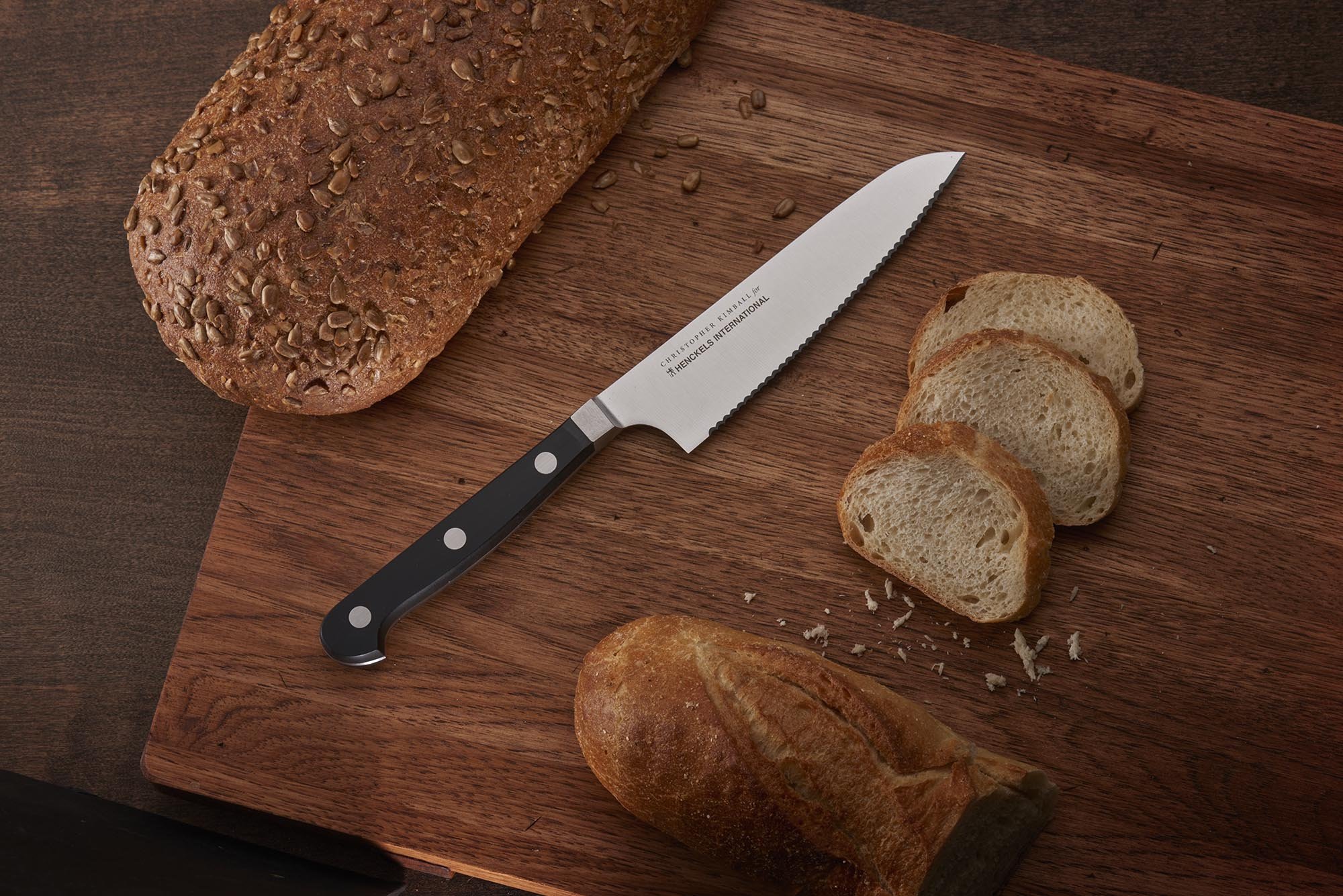 HENCKELS CLASSIC Christopher Kimball Edition 5.5-inch Serrated Prep Knife, German Engineered Informed by 100+ Years of Mastery, Stainless Steel