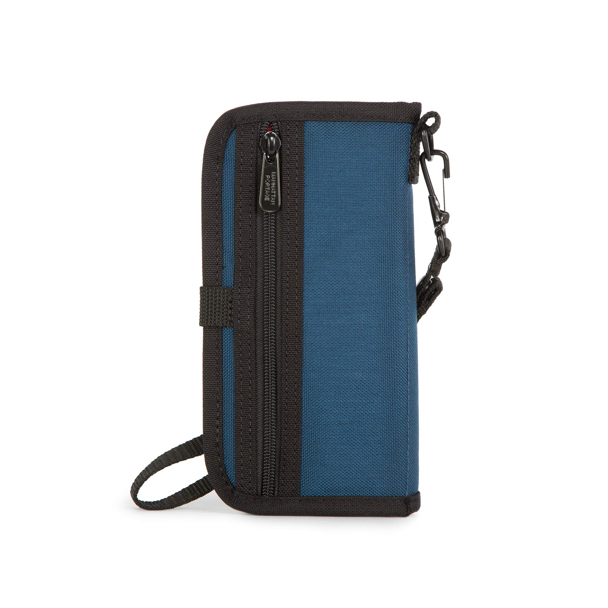 Manhattan Portage Continental Wallet (Navy, Snap closure, zippered compartments, credit cards, ID cards, cash, Thirteen pockets, 1000D)