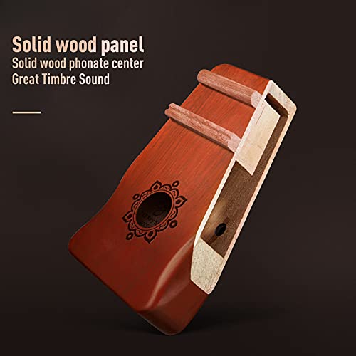 Byla Kalimba 17 Solid Wood Mahogany Portable Thumb piano Finger piano Gradient Brown Mbira Calimba Marimba Musical Instruments for Adults and Beginners