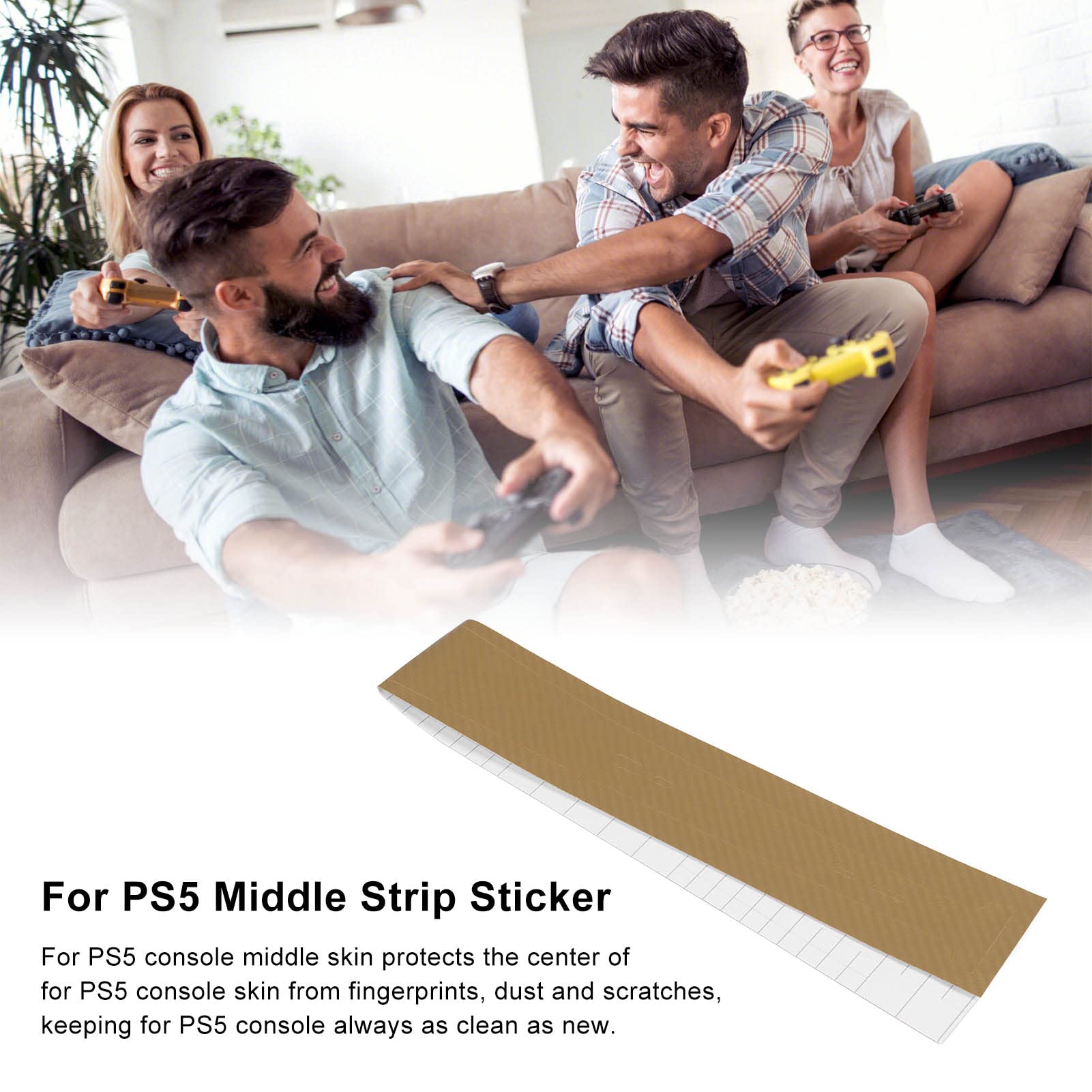 Center Adhesive Tape Keeps The Center Case Clean for Optical Replacement Discs (Carbon Gold)