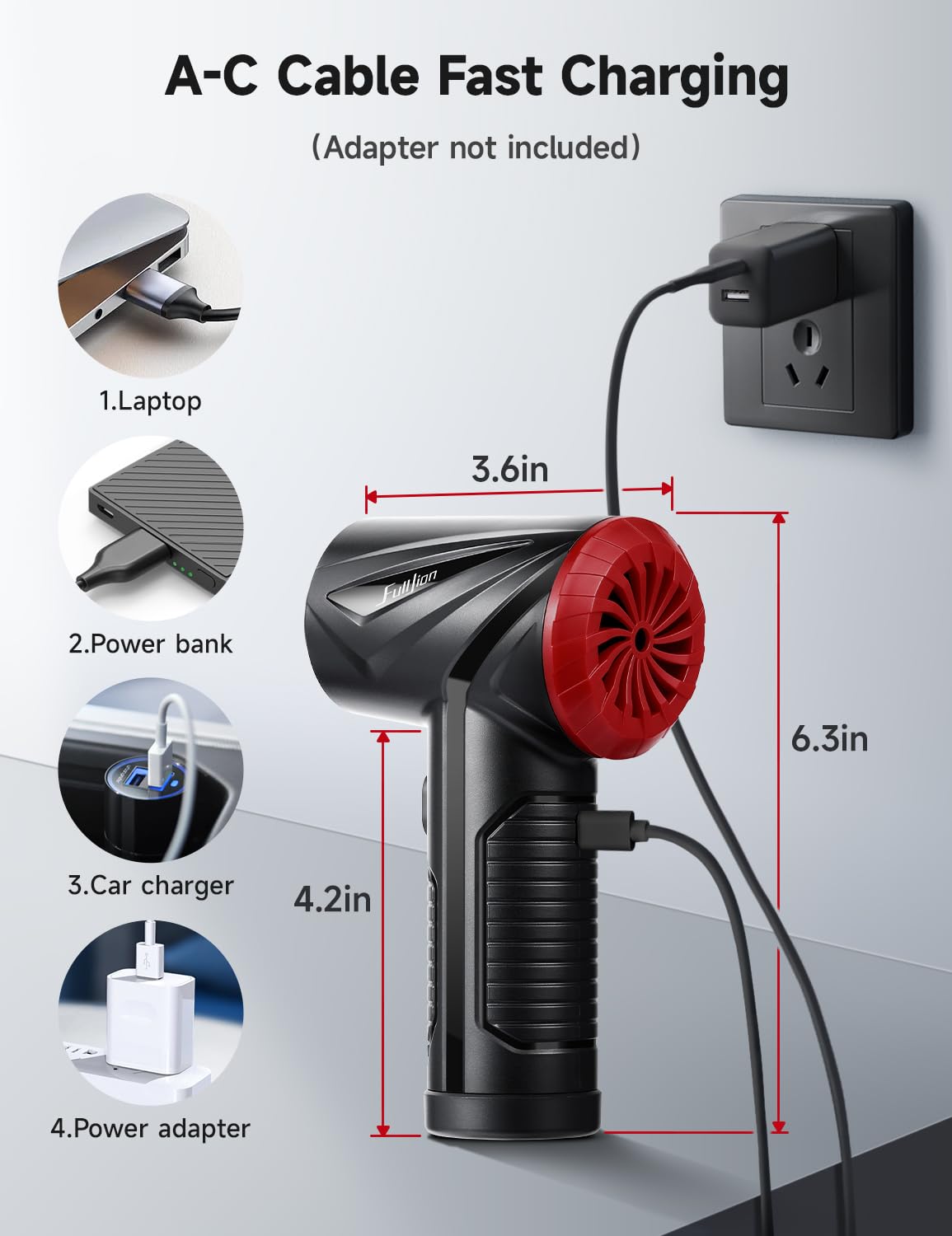 Compressed Air -91000RPM 3 Gear-Air Duster- Keyboard Cleaner -Electric Air Duster-Cordless Air Duster for Office Computer Car Cleaning Kit-Replace Air Can-Air Blower-Rechargeable PC Air Dusters