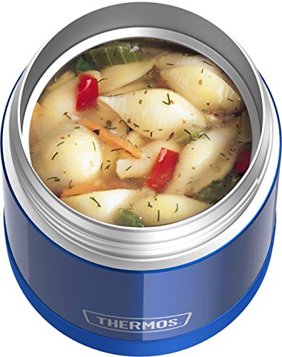 THERMOS FUNTAINER 10 Ounce Stainless Steel Vacuum Insulated Kids Food Jar, Blue