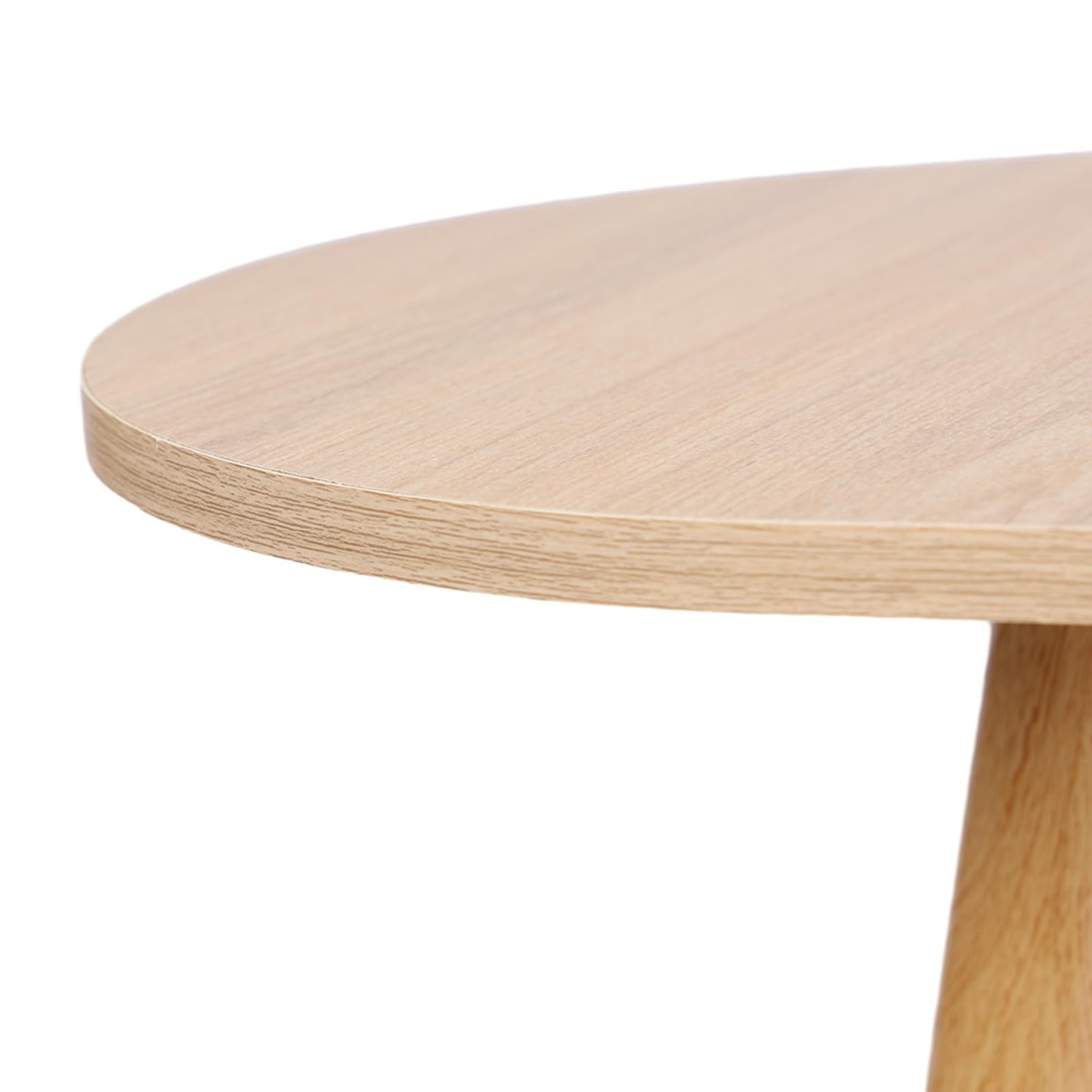 GIFZES Small Coffee Table, Mid Century Modern Tea Table for Living Room Center Minimalist Display Coffee Table, Cloud Shape Oval Wood Table, White Coffee Tables for Small Space 40"Lx20"Wx16"H (Mango)