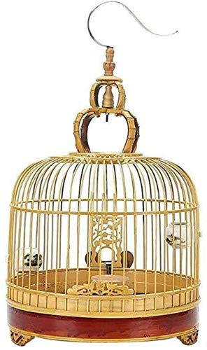 Birdcage Bird Cage Round Pet Nest Engraving Pattern Bird Cage Stainless Steel Hook Suitable for Bird Breeding Bird House Bulk