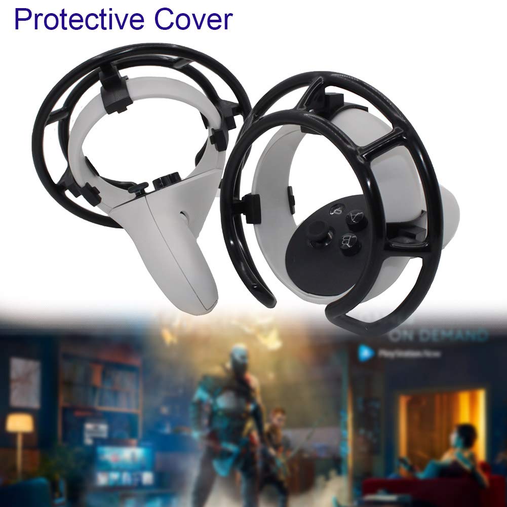 CALIDAKA 2pcs Anti-Shock Controller Frame Protective-Cover for Oculus Quest 2 VR Protective Cages Stand Controller Frame for Oculus Quest 2 Touch Controller Grip Protective Frame