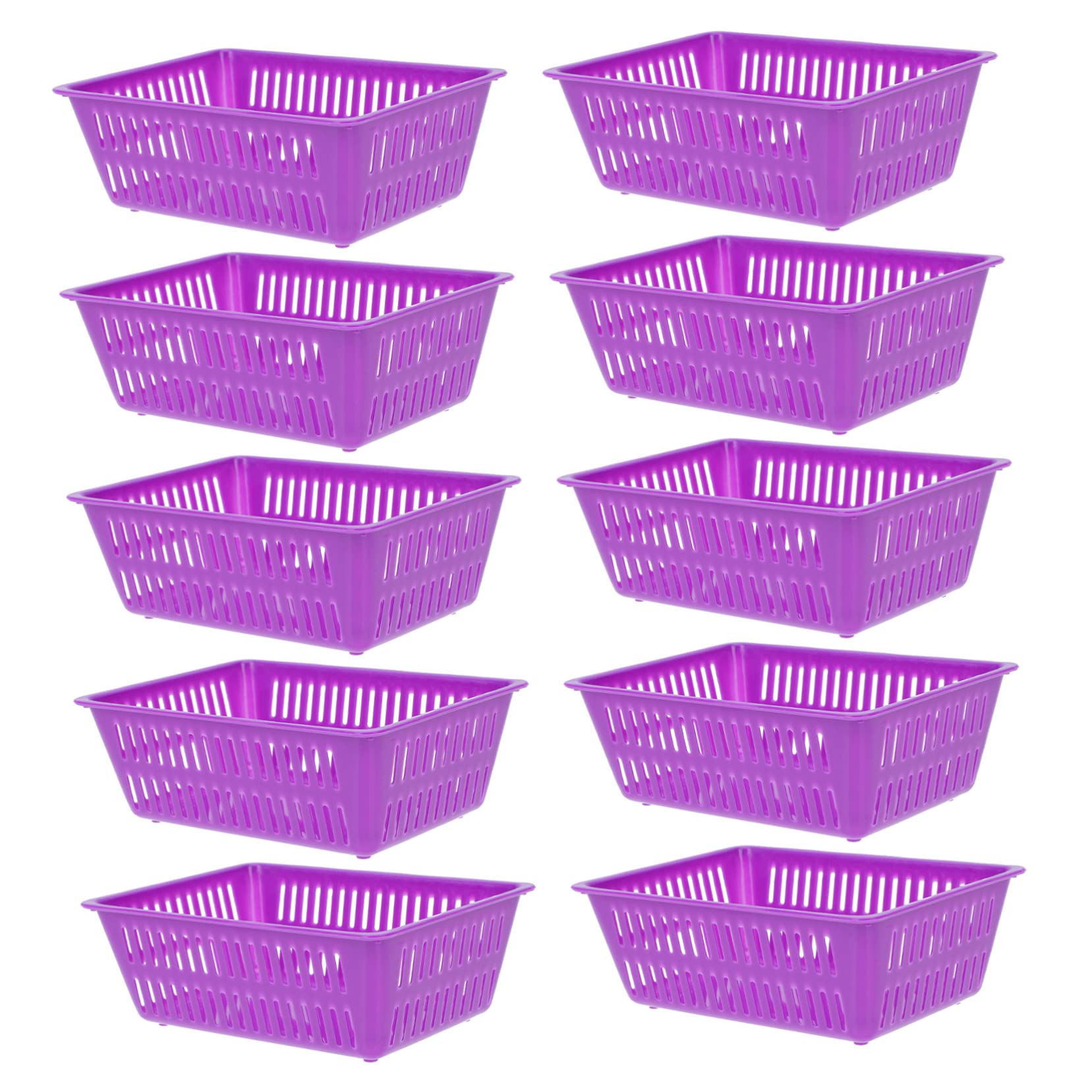 Holibanna 10pcs Game Machine Coin Basket Storage Baskets Plastic Stackable Pantry Bins Plastic Food Container Plastic Containers Coin Machine Baskets Hamper Purple Desk Groceries
